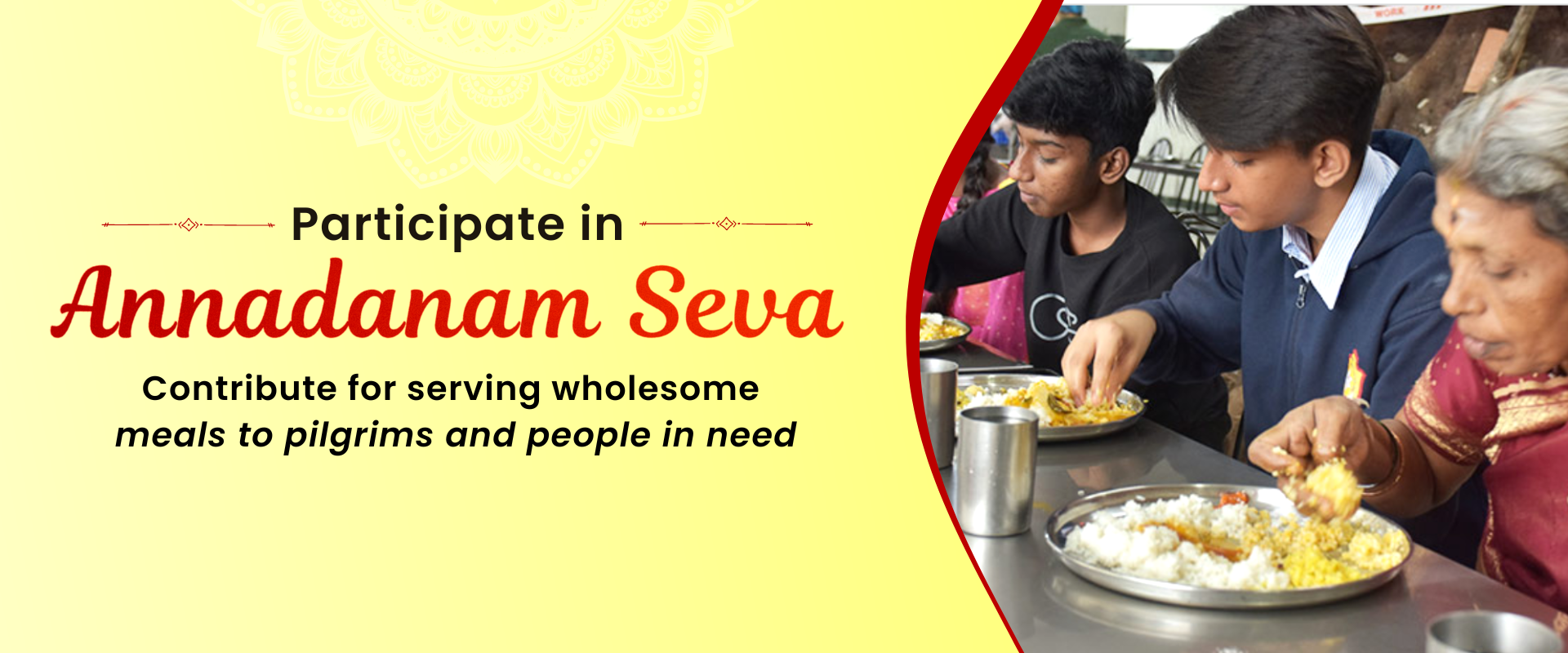 ANNADANAM SEVA - HARE KRISHNA MANDIR